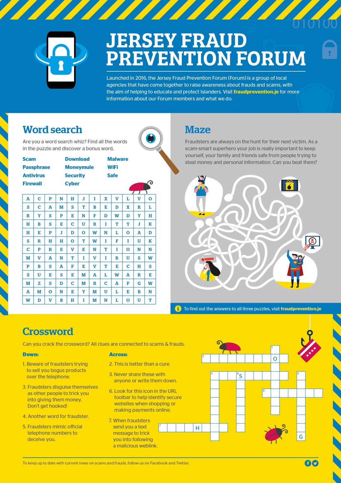Latest Forum newsletter – puzzles – Jersey Fraud Prevention Forum